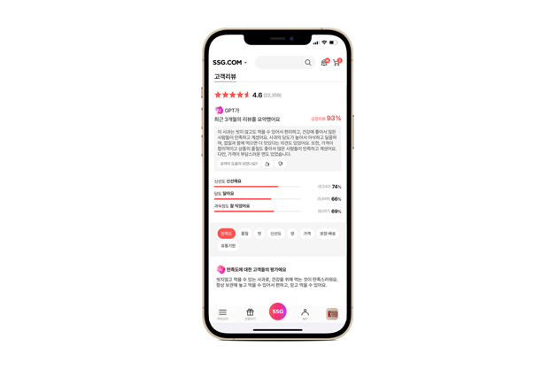 SSG, 업계 최초 GPT 리뷰요약 도입